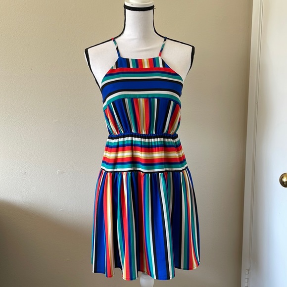 Pinch | Dresses | Pinch Mini Dress Halter Spring Multicolours Size ...